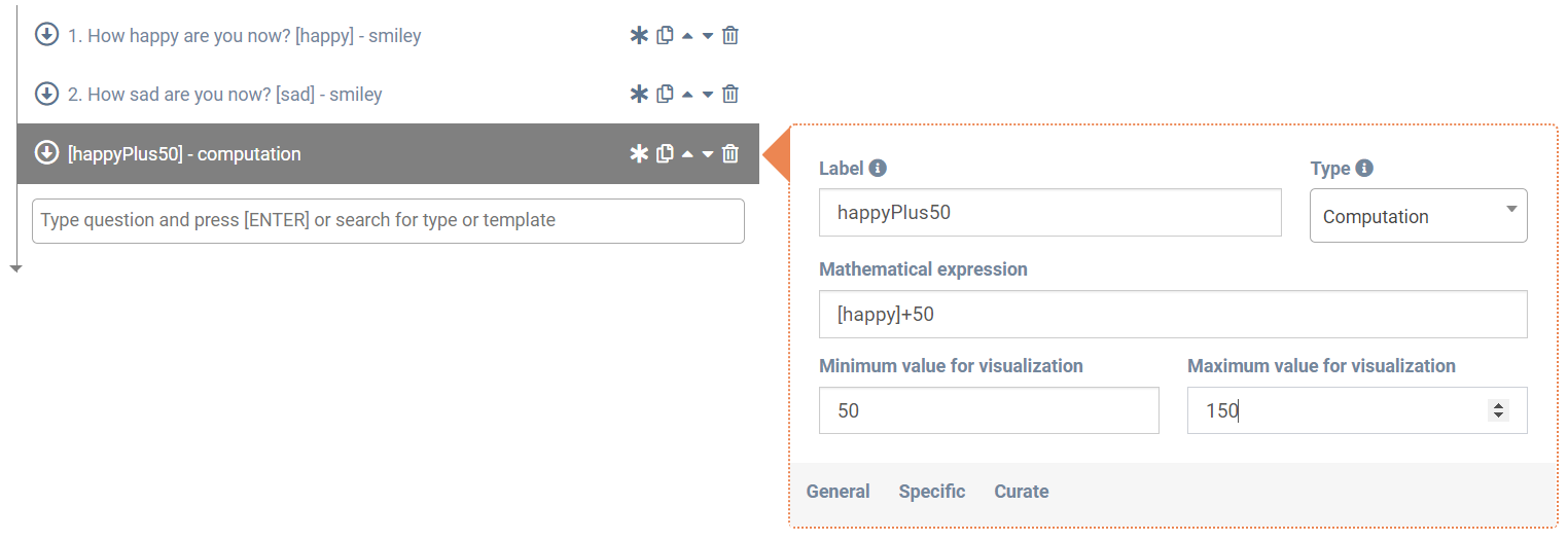 Computation item – manual