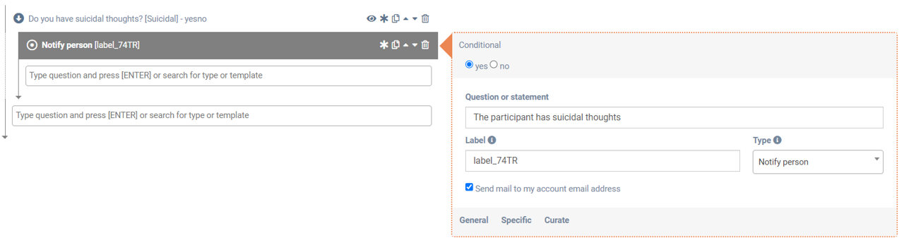 Notify person – manual