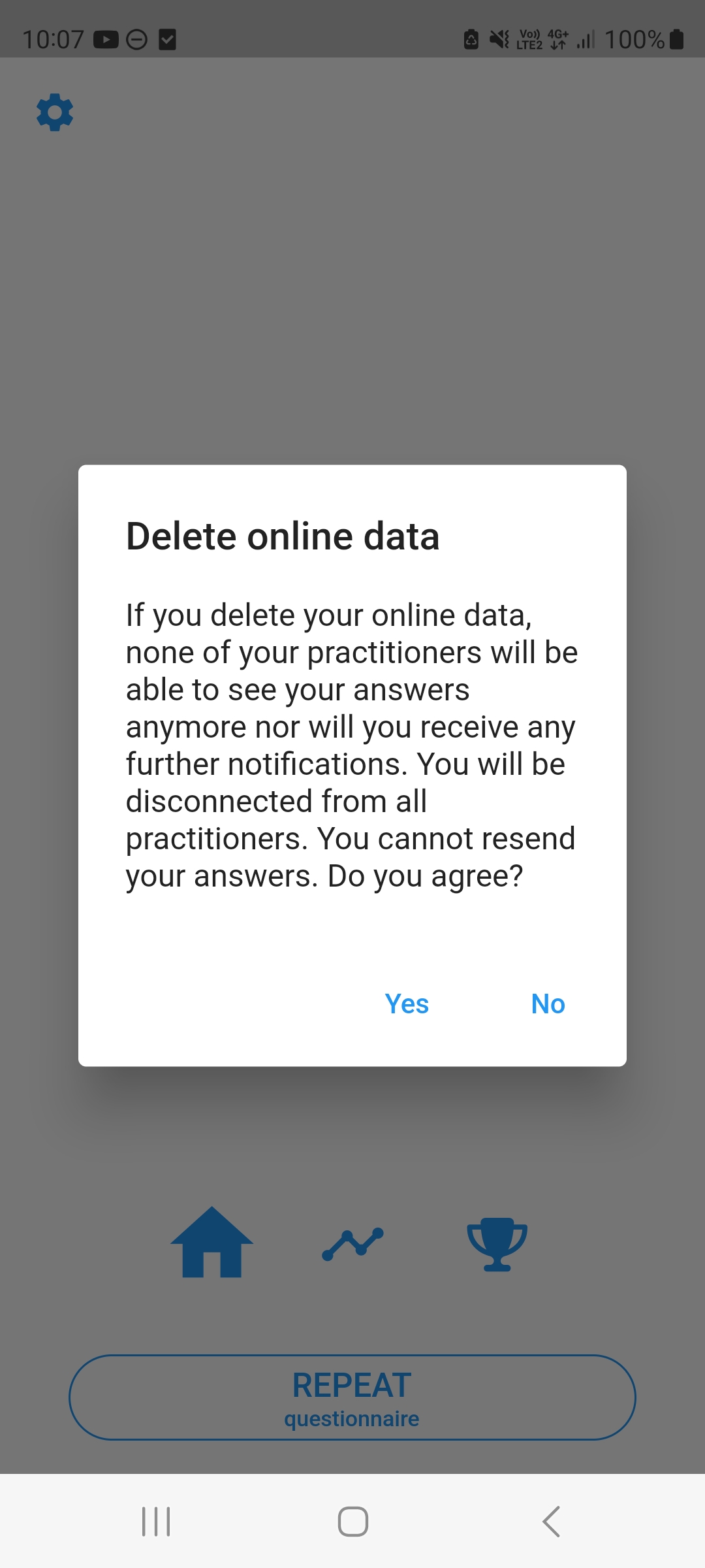 Delete online data – manual